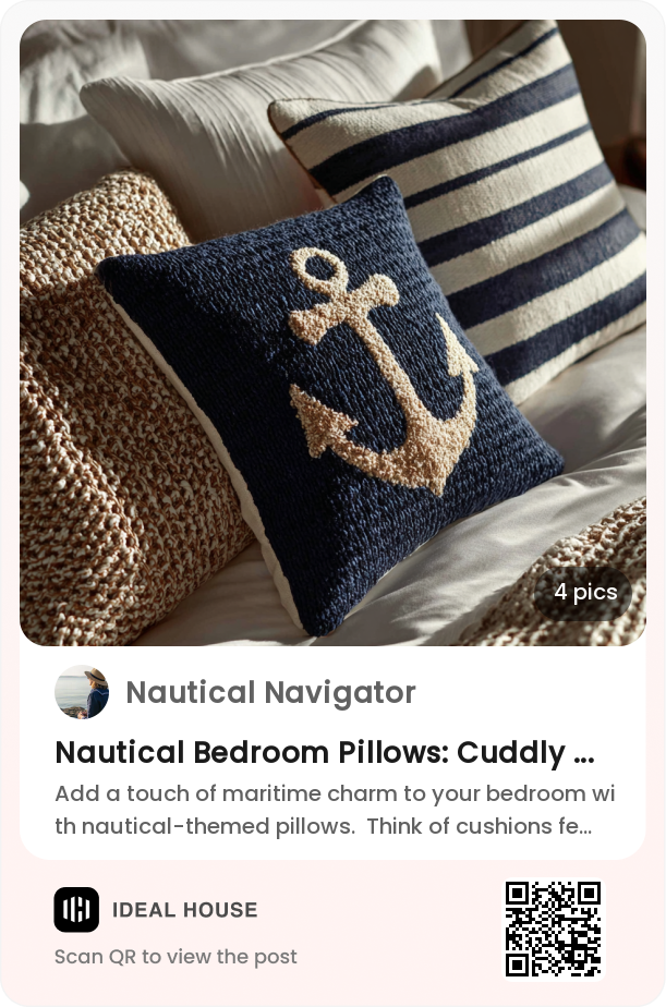 Nautical Bedroom Pillows: Cuddly Comfort with Maritime Flair! 💤⚓
